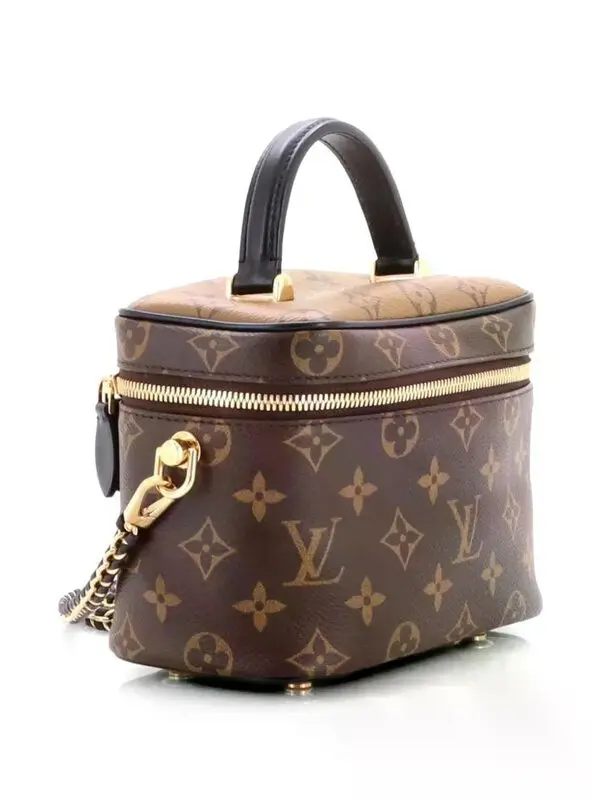 LOUIS VUITTON Reverse Monogram Canvas Pm Satchel - Brown