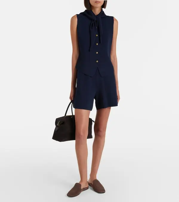 Max Mara Crepe Vest With Buttoned Front