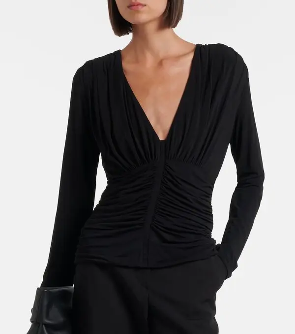 Sportmax Ruched Crepe Top