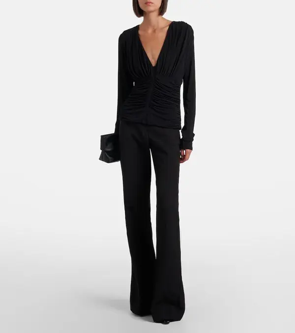 Sportmax Ruched Crepe Top