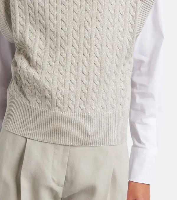 Brunello Cucinelli Cable-knit Cotton-blend Sweater