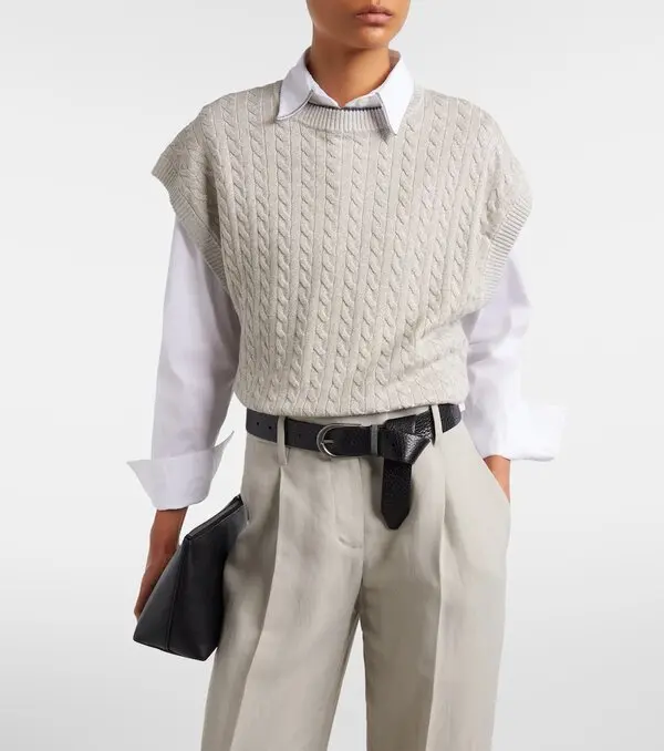 Brunello Cucinelli Cable-knit Cotton-blend Sweater