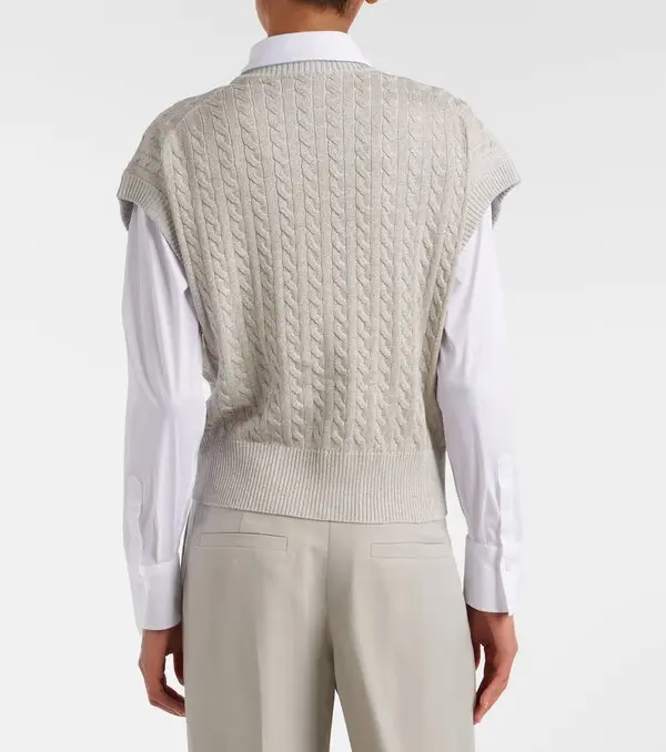 Brunello Cucinelli Cable-knit Cotton-blend Sweater