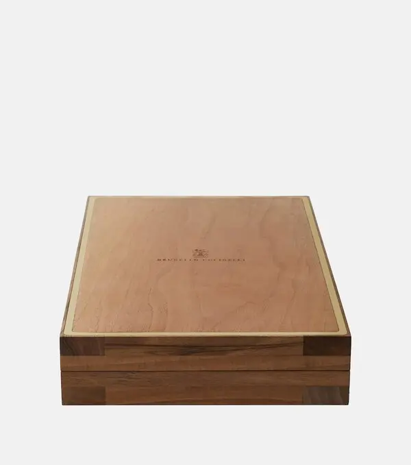 Brunello Cucinelli Walnut Backgammon Set