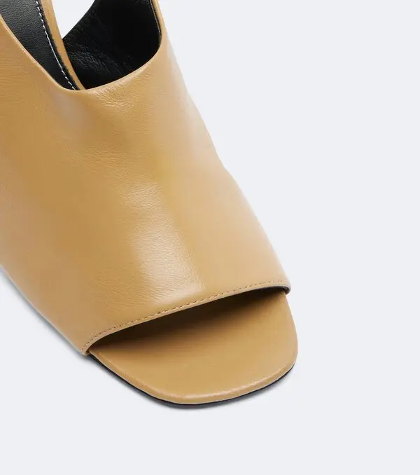 TOTEME Nappa Leather Slingback Sandals - Beige