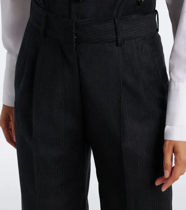 BLAZÉ MILANO Fox Wool Straight Leg Trousers
