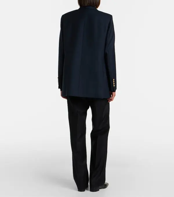 BLAZÉ MILANO Fox Wool Straight Leg Trousers