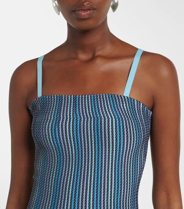 Simkhai Soleil Striped Midi Dress - Blue