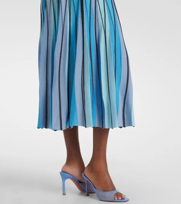 Simkhai Soleil Striped Midi Dress - Blue