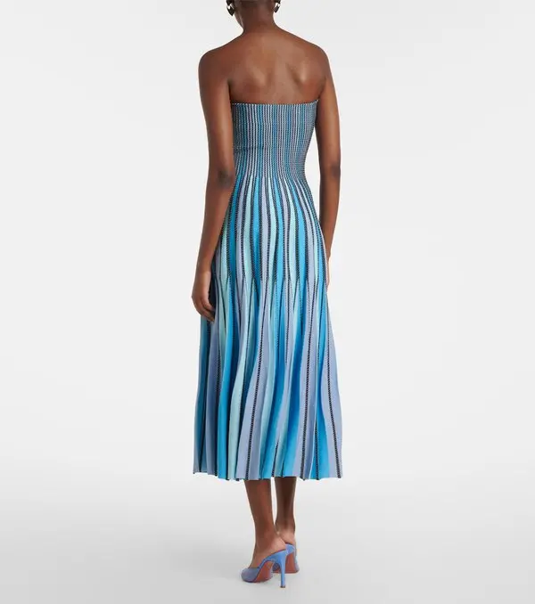 Simkhai Soleil Striped Midi Dress - Blue