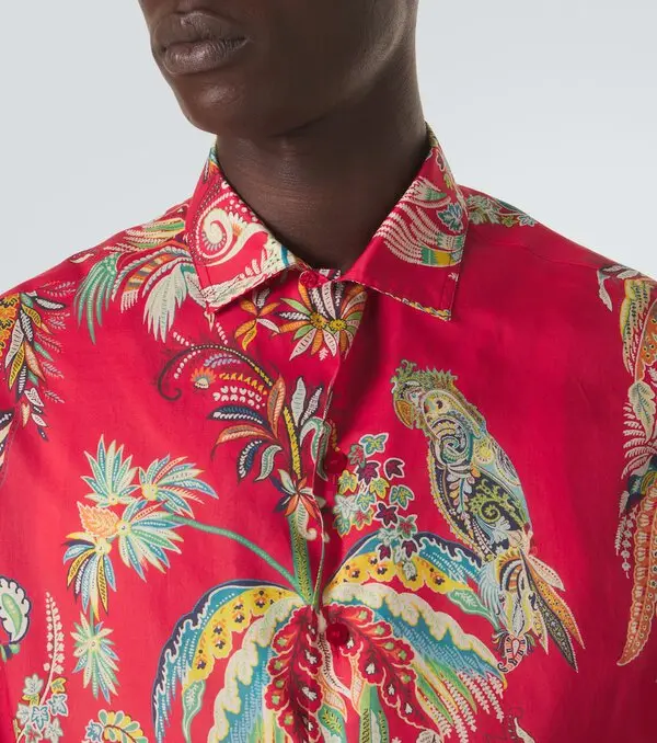 Etro Paisley Cotton Bowling Shirt