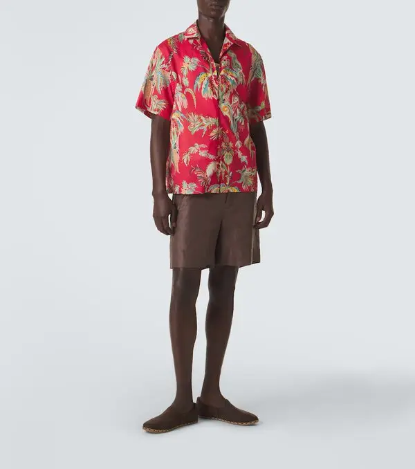 Etro Paisley Cotton Bowling Shirt