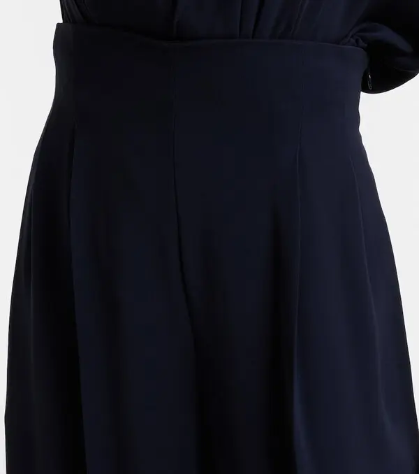 Max Mara High-rise Wide-leg Cady Trousers