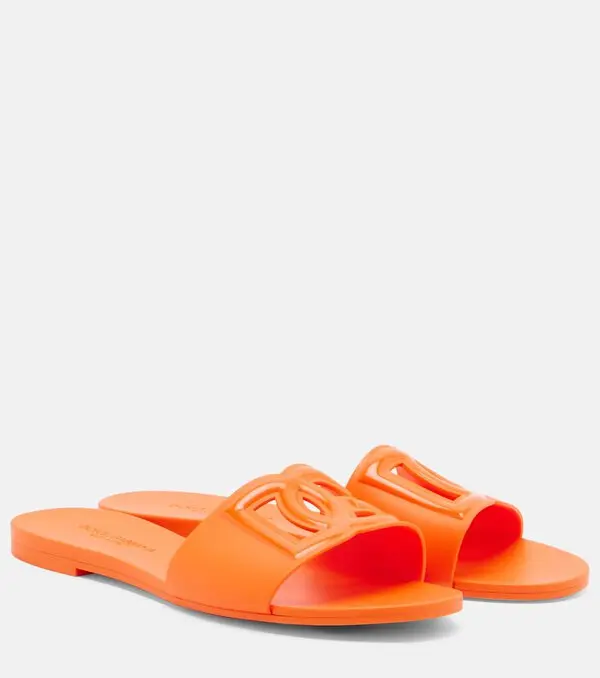 Dolce & Gabbana Rubber Slides - Orange