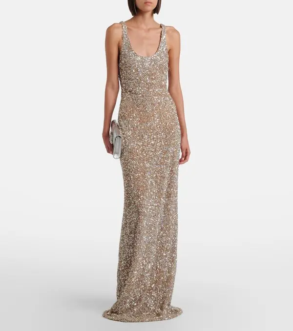THE SEI Embellished Maxi Gown