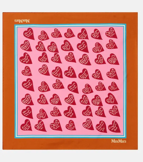 Max Mara Printed Silk Twill Scarf - Multicoloured