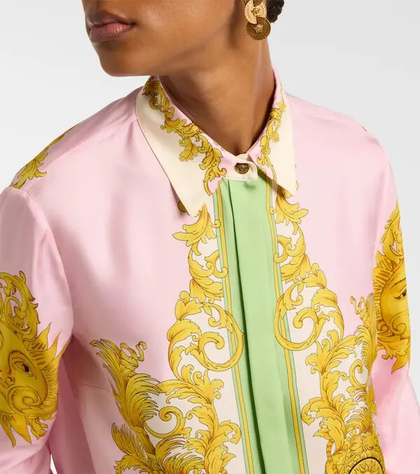 Versace Printed Silk Twill Shirt - Multicoloured