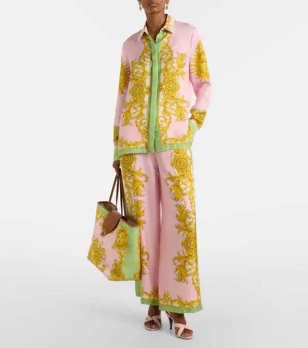 Versace Printed Silk Twill Shirt - Multicoloured