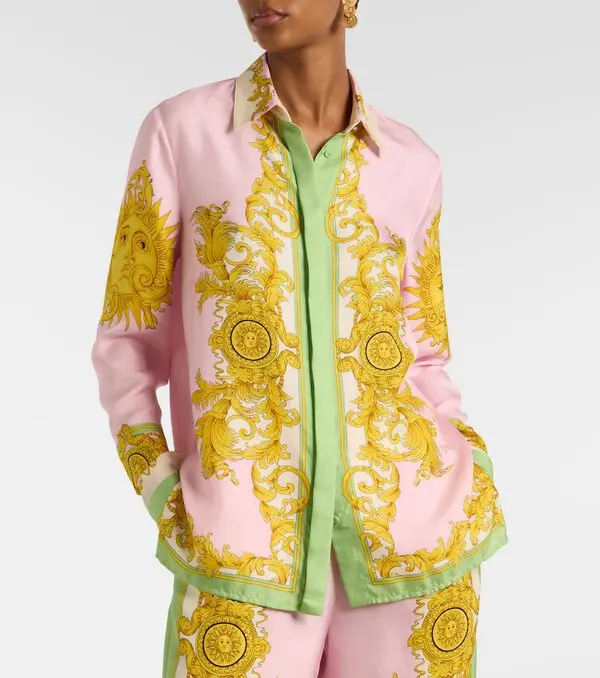 Versace Printed Silk Twill Shirt - Multicoloured