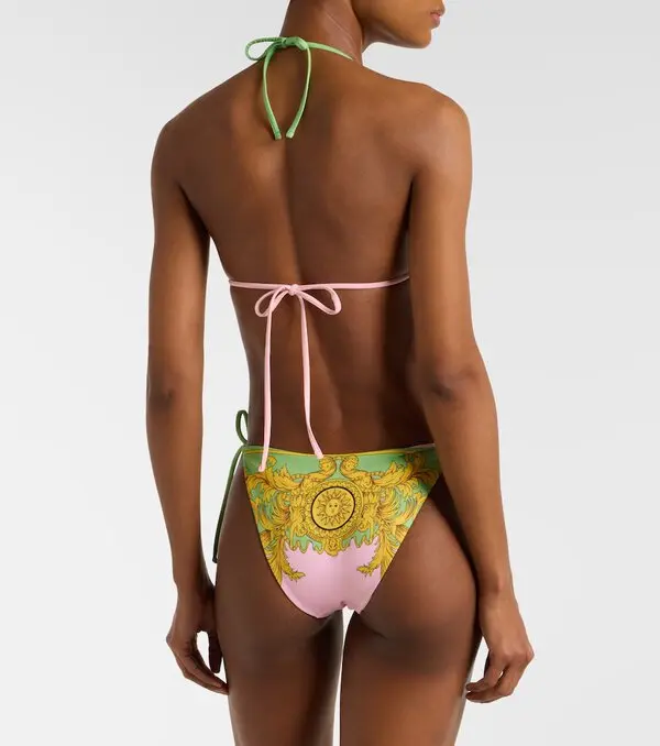 Versace Printed Bikini Top