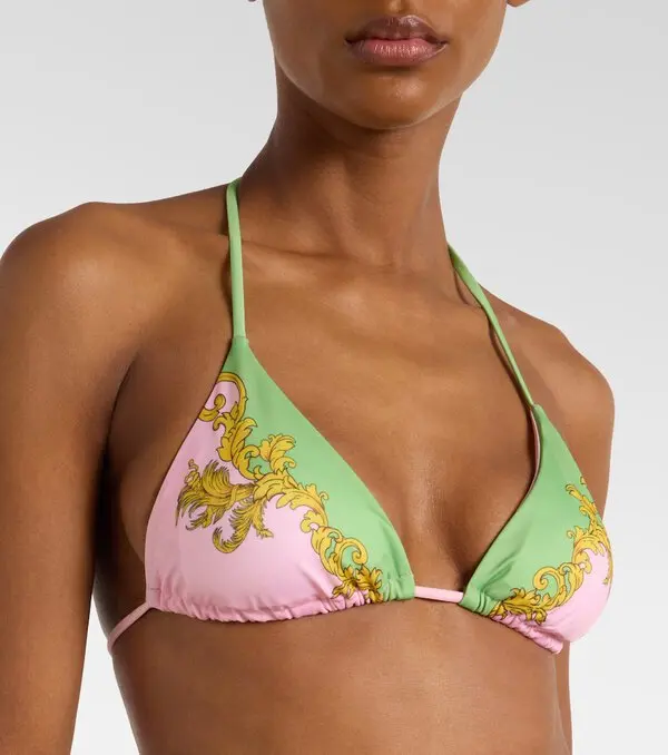 Versace Printed Bikini Top