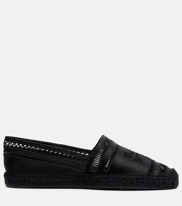 Tory Burch Open Weave Espadrilles - Black