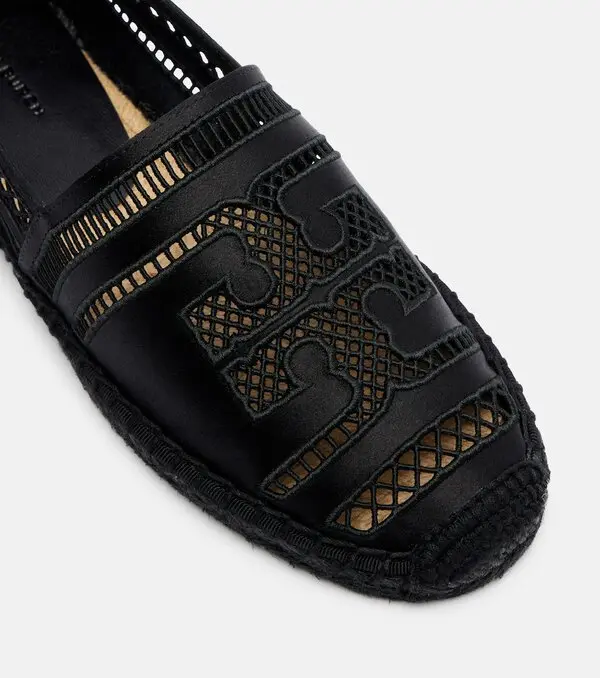Tory Burch Open Weave Espadrilles - Black