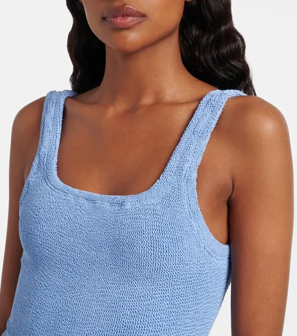 Hunza G Coverage Square Neck Swimsuit - Blue