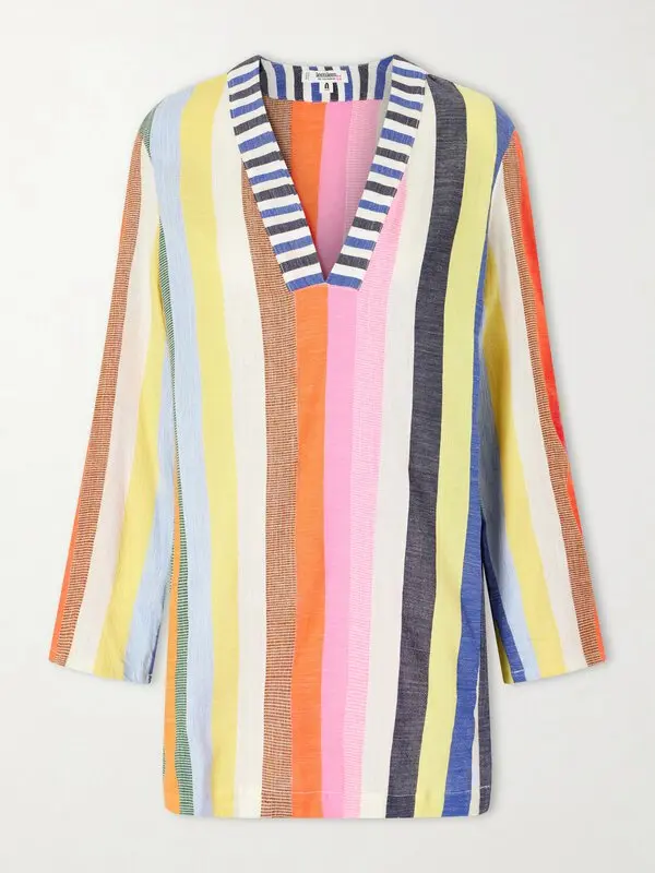LEMLEM Raey Striped Cotton-blend Mini Dress - Multi