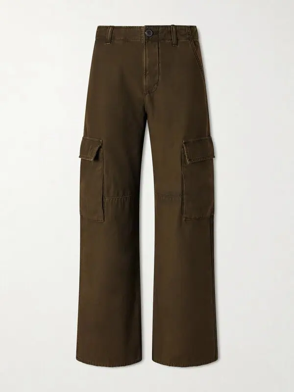 Citizens Of Humanity Esme Organic Cotton Wide-leg Cargo Pants - Green