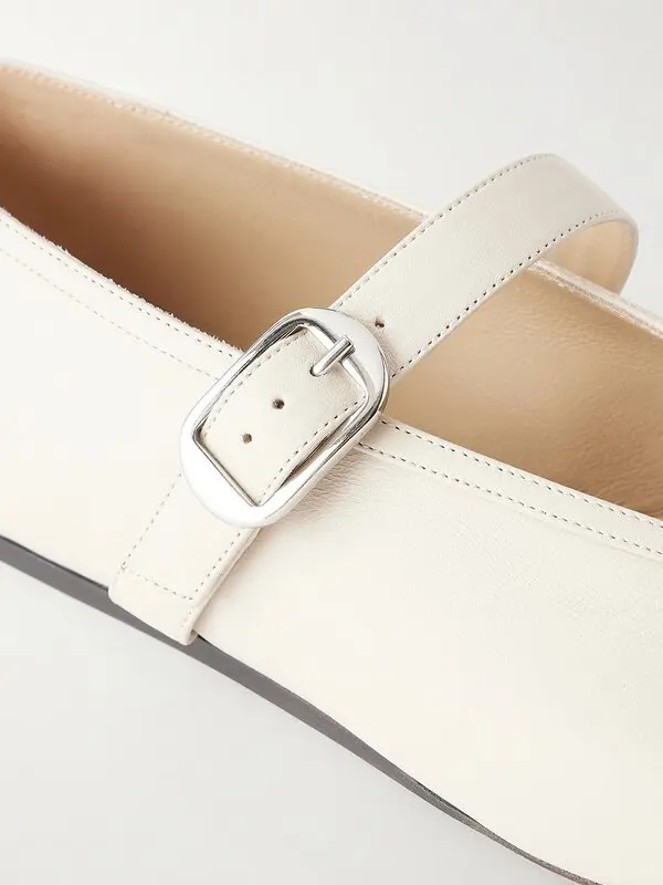 Le Monde Beryl Stella Leather Mary Jane Ballet Flats - Neutrals