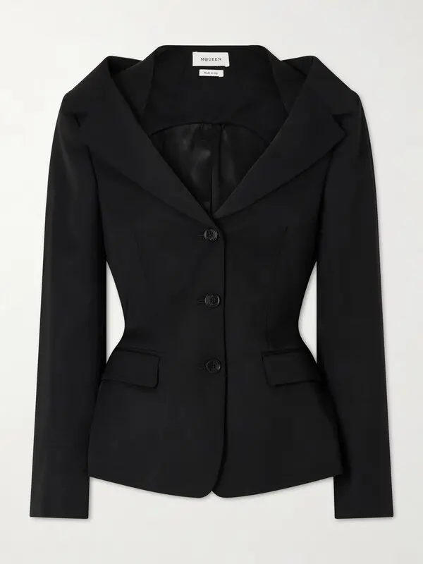 Alexander McQueen Halterneck Wool Blazer