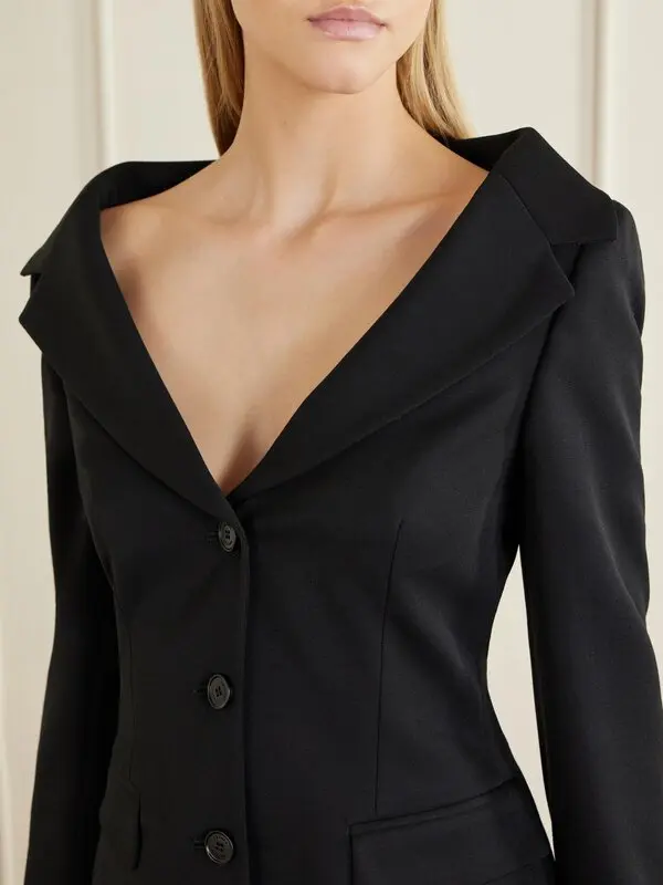 Alexander McQueen Halterneck Wool Blazer