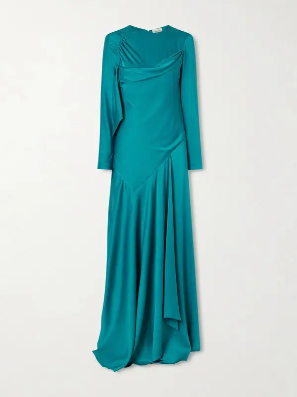 Alexander McQueen Mc Queen Draped Satin Gown