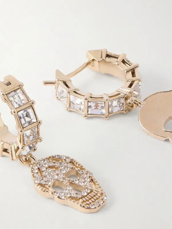 Alexander McQueen Crystal-embellished Hoop Earrings