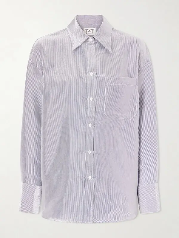 TWP Big Joe" Striped Cotton-blend Shirt - Multi