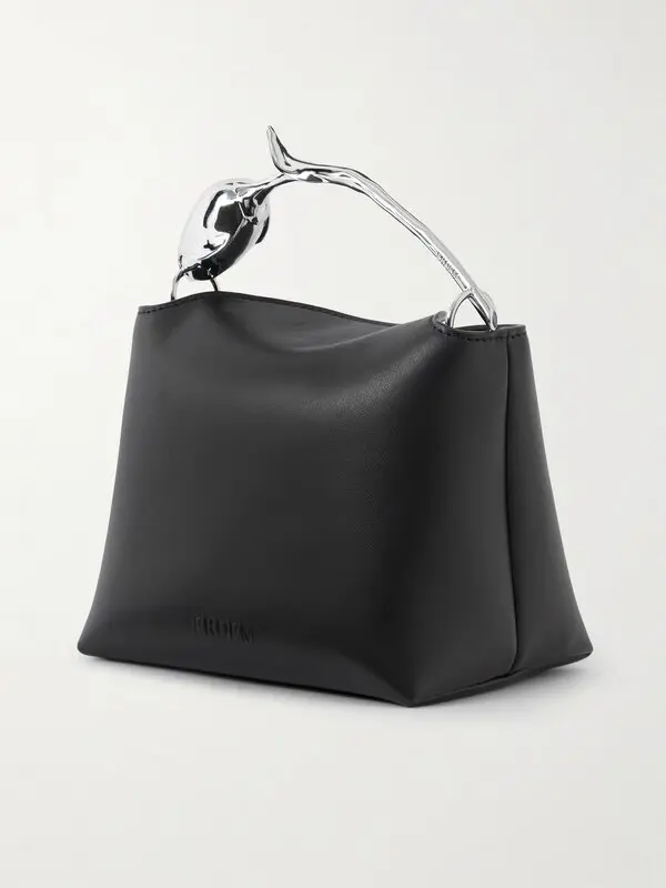 Erdem Bloom Mini Leather Clutch - Black