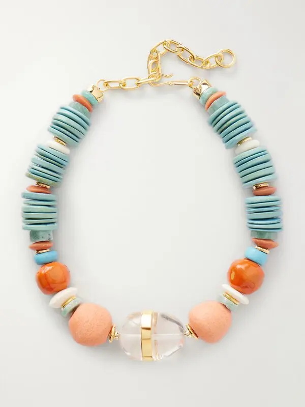 LIZZIE FORTUNATO Neptune Gold-plated -stone Necklace - Multi