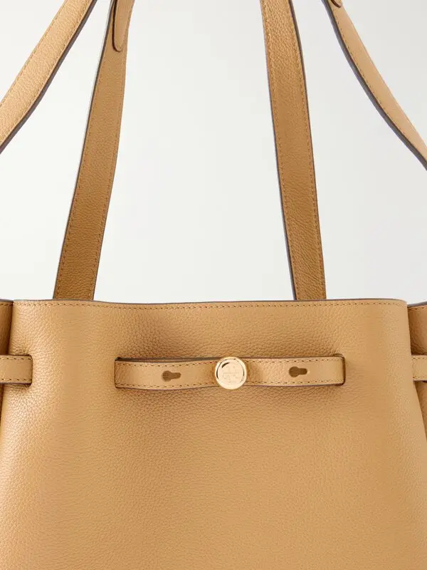 Tory Burch Romy Textured-leather Tote - Brown