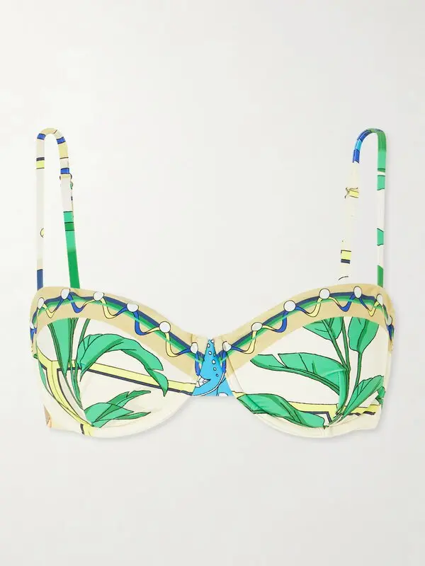 Tory Burch Printed Bikini Top - Multi