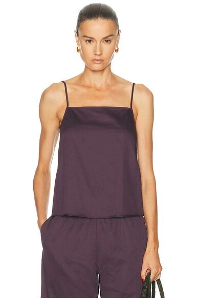 LESET Yoko Tie Back Top - Malbec