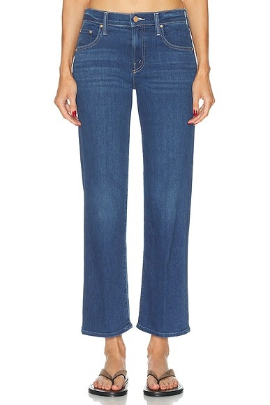 MOTHER The Mid Rise Rambler Zip Flood Jeans - Pinkies Up