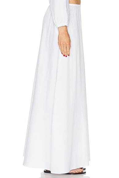 LESET Yoko Maxi Skirt - White