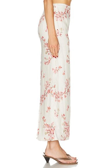 Agua Bendita Floral Maxi Skirt - Ivory