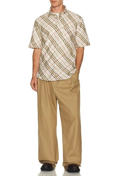 Burberry Roland Short Sleeve Check Ekd Shirt