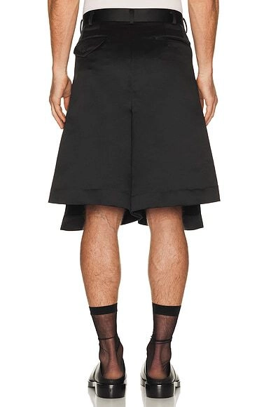 Comme Des Garçons Heavy Satin Tailored Shorts