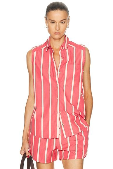 Donni. The Pop Sleeveless Striped Top