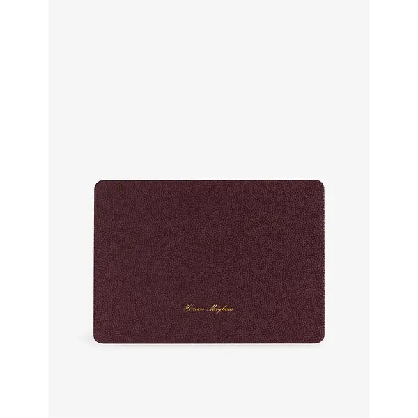 HEAVEN MAYHEM Air 15 Pebbled Vegan-leather Laptop Case - Plum