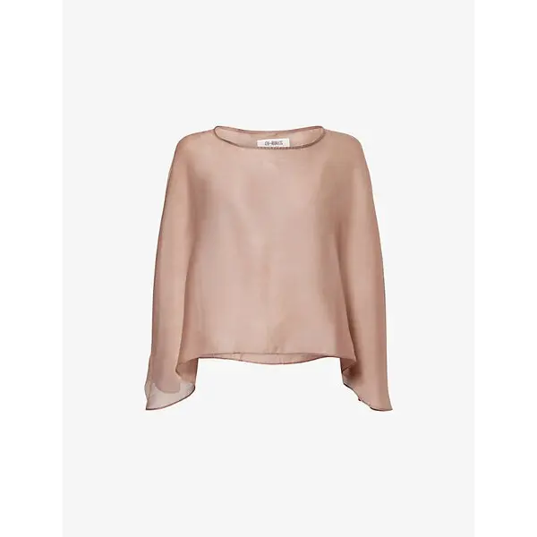 4TH & RECKLESS Sheer Cape Top - Brown