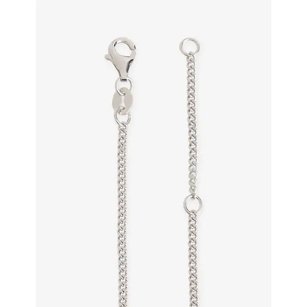SERGE DENIMES Rhodium-plated Sterling And Cubic Zirconia Pendant Necklace - Silver